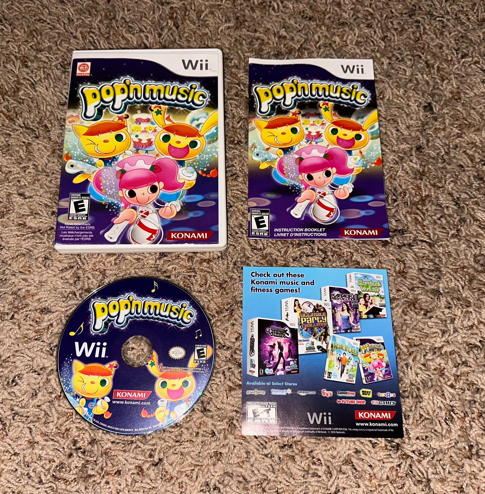 Pop'N Music | Item, Box, and Manual | Wii