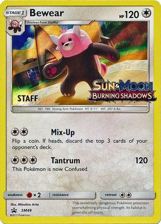 Bewear [Prerelease Staff] #SM49 Prices | Pokemon Promo | Pokemon Cards