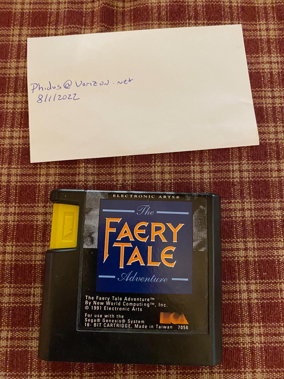 Faery Tale Adventure | Item only | Sega Genesis