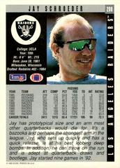 Jay Schroeder #208 Prices | 1993 Panini Score | Football Cards
