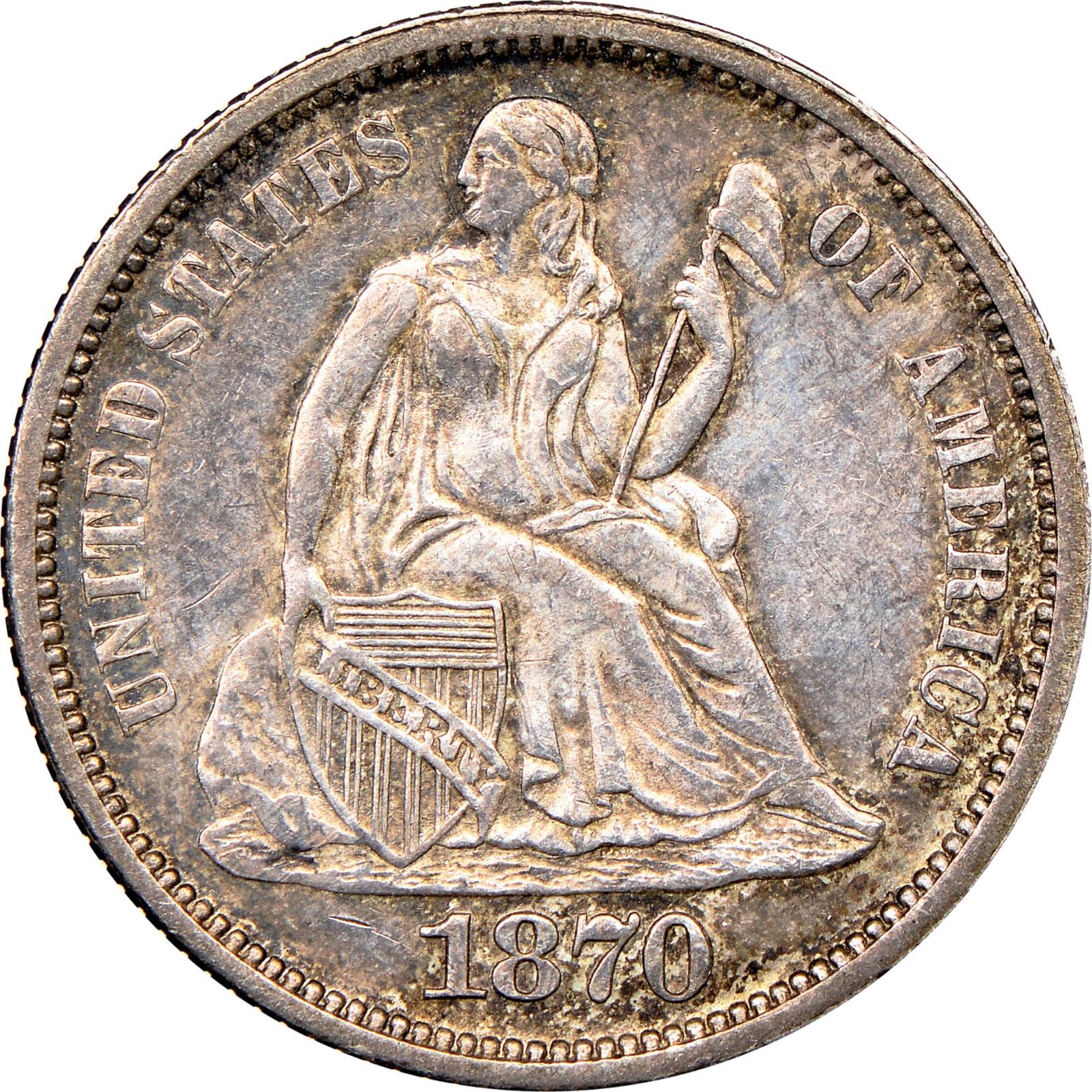 1870 Seated Liberty Dime Prices | Ungraded, NGC, PCGS Values