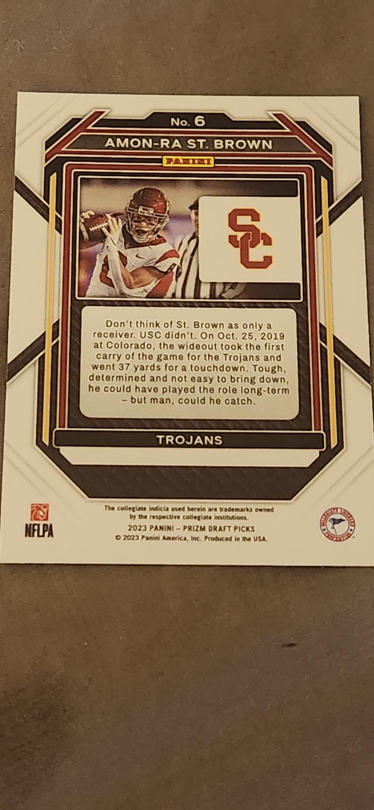 Amon Ra St. Brown #6 Prices | 2023 Panini Prizm Draft Picks | Football ...