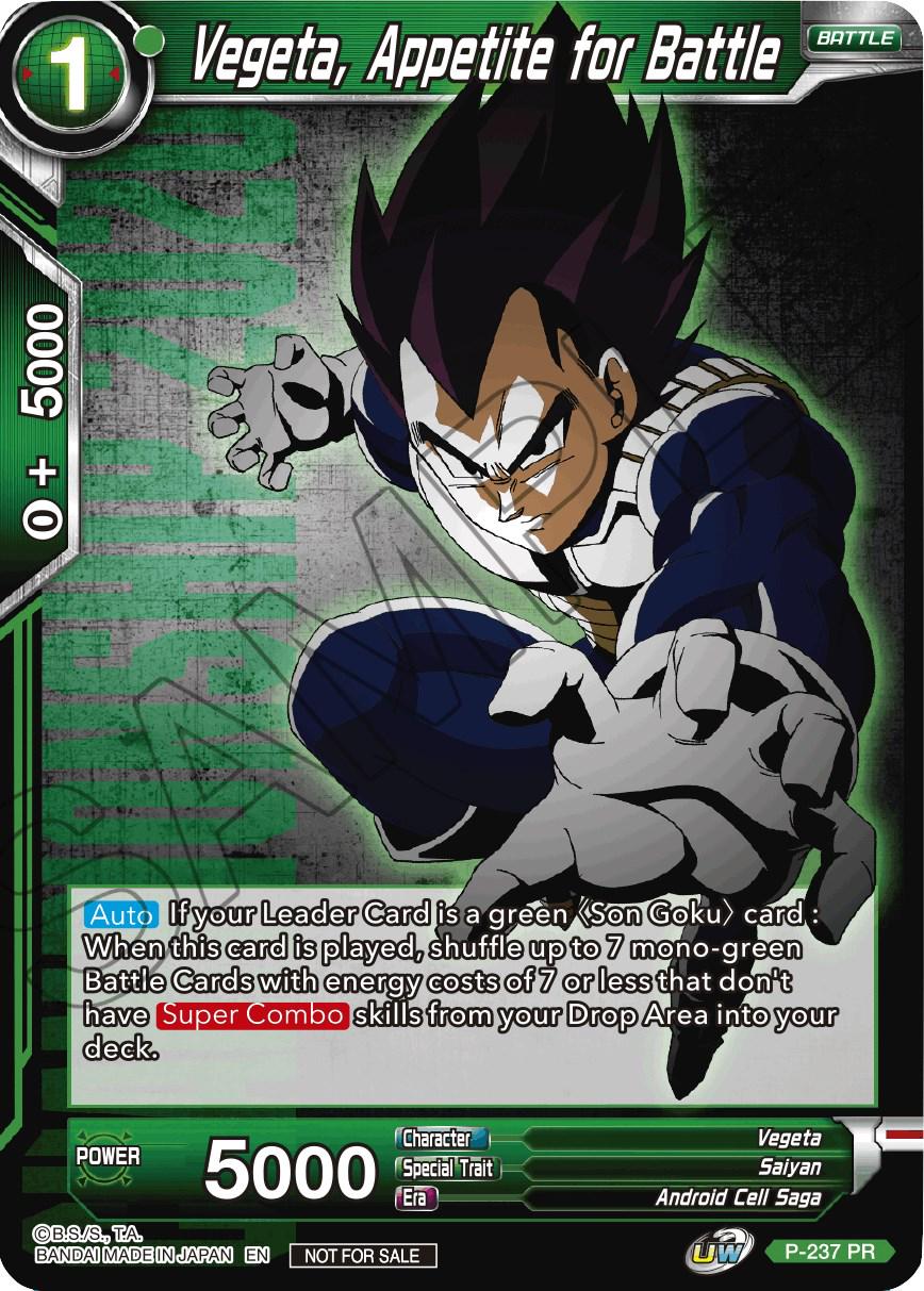 Prix de Vegeta, Appetite for Battle P-237 | Dragon Ball Fusion World ...