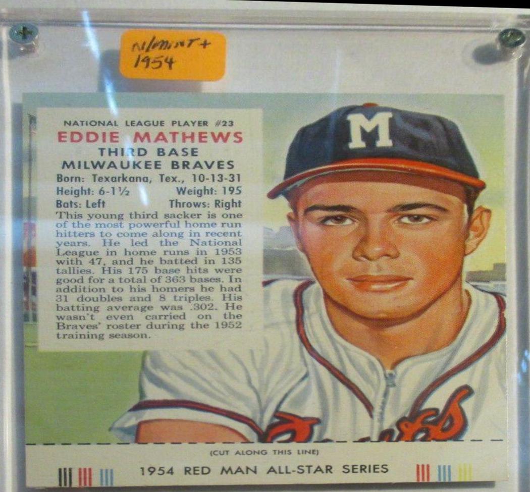 Eddie Mathews #23 Prices | 1954 Red Man Tobacco | Baseball Cards