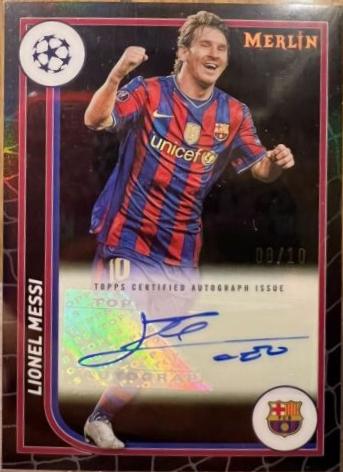 Lionel Messi [Autograph Variation] #AU-ME Prices | 2023 Topps Merlin ...