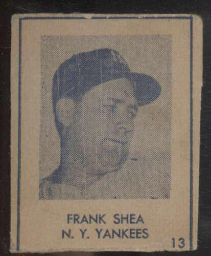 Frank Shea [Hand Cut] #13 Prices | 1948 R346 Blue Tint | Baseball Cards