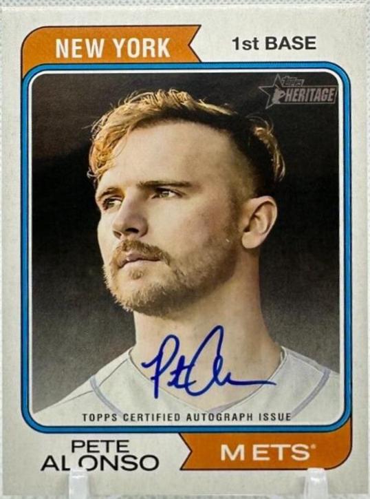 Pete Alonso #ROA-PA Prices | 2023 Topps Heritage Real One Autographs ...