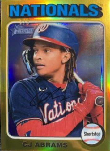 CJ Abrams [Gold Refractor] #446 Prices | 2024 Topps Heritage | Baseball ...