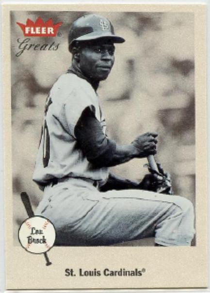 Lou Brock #6 Prices | 2002 Fleer Greats | Baseball Cards