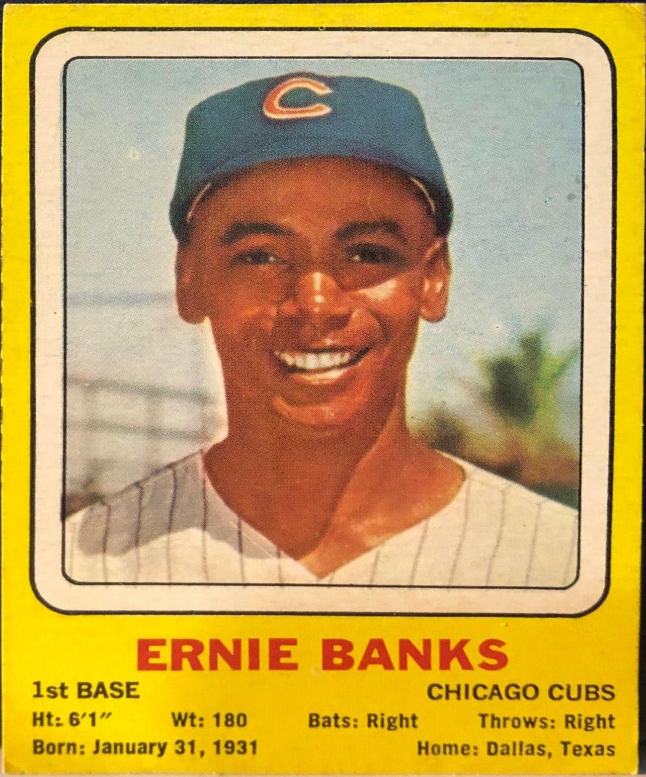 Ernie Banks [Hand Cut] Prices | 1969 Transogram | Baseball Cards