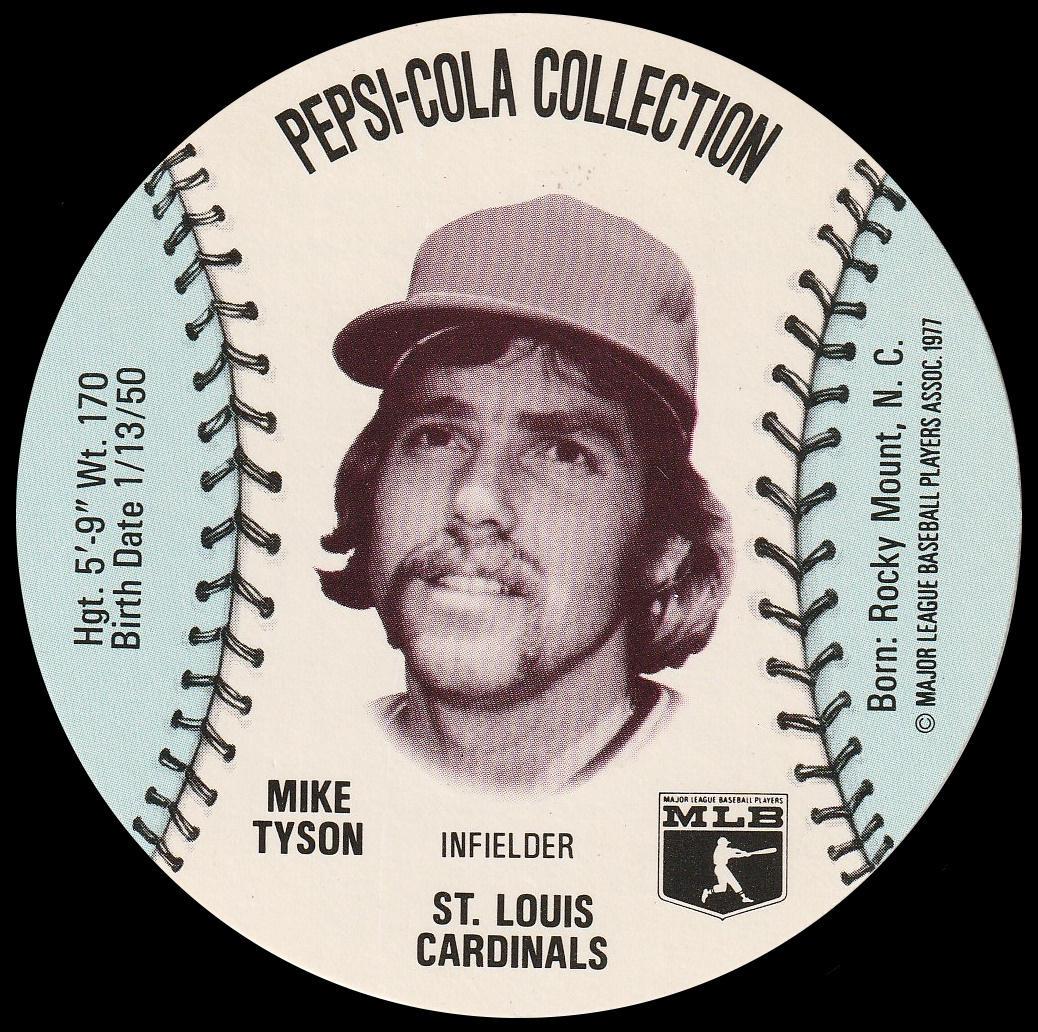 Mike Tyson Prices | 1977 Pepsi Cola Baseball Stars Discs | Baseball Cards