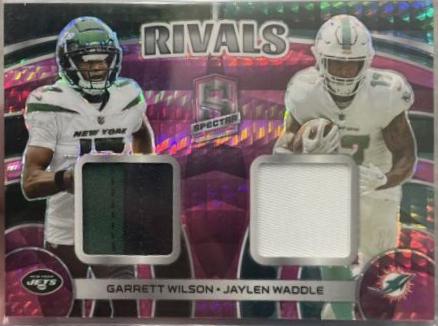 Garrett Wilson / Jaylen Waddle [Pink Neon] #15 Prices | 2023 Panini ...