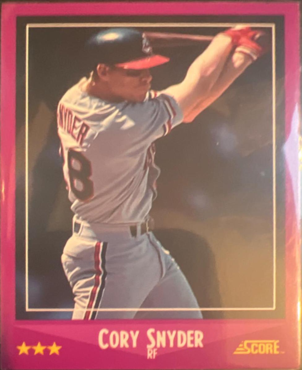 Cory Snyder #92 Prices | 1988 Score | Baseball Cards