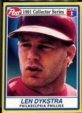 Len Dykstra #8 Prices | 1991 Post Cereal | Baseball Cards
