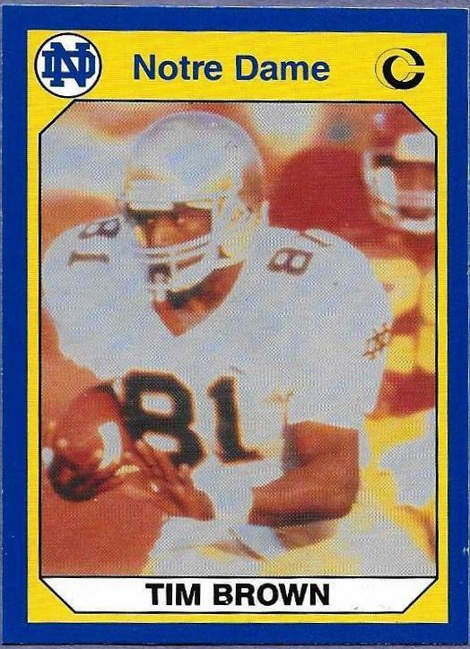 Tim Brown #2 Prices | 1990 Notre Dame Collegiate Collection | Football ...