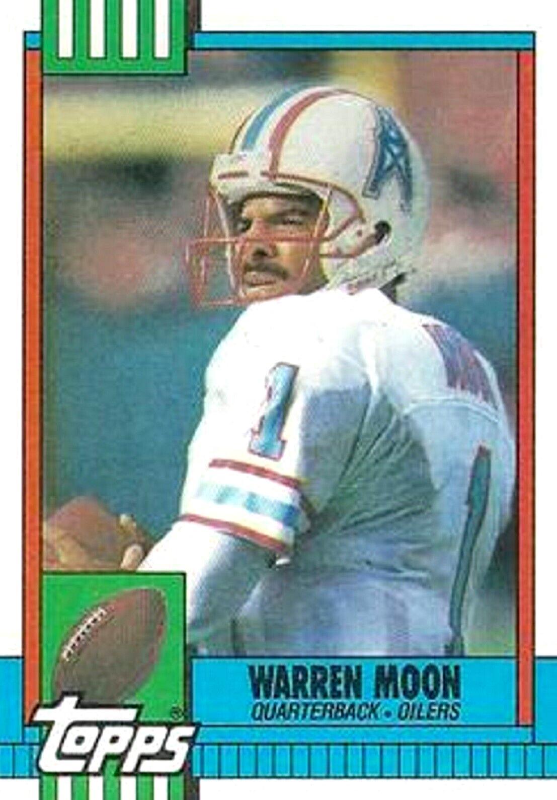 Warren Moon [Disclaimer Back] #216 Prices | 1990 Topps | Football Cards