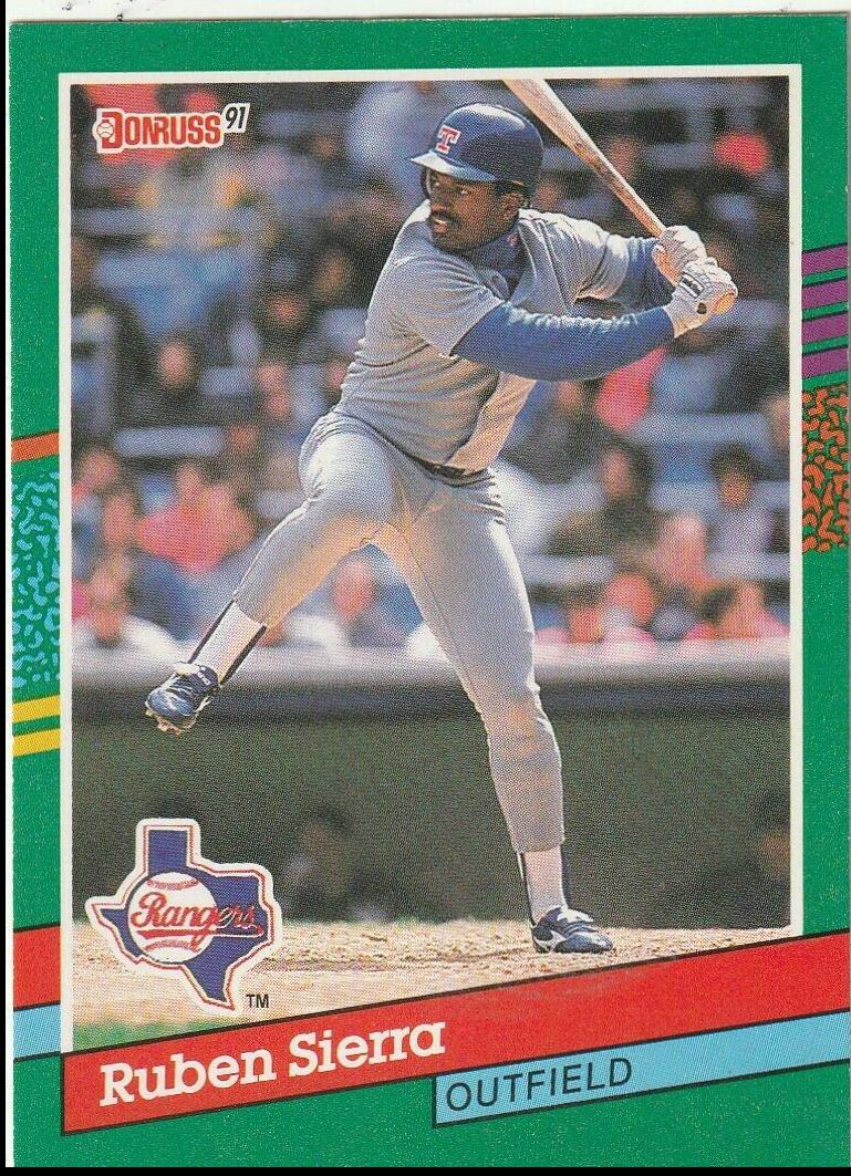 Ruben Sierra Baseball Card