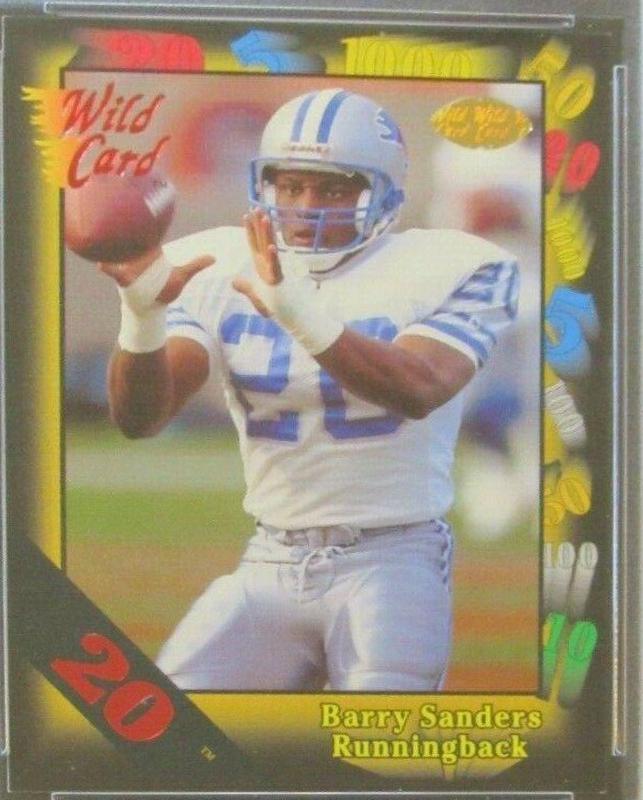 Barry Sanders [20 Stripe] #89 Prices | 1991 Wild Card | Football Cards