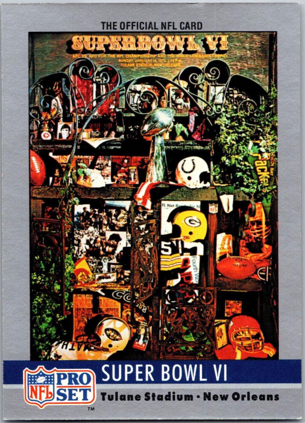 Super Bowl VI #6 Prices | 1990 Pro Set | Football Cards