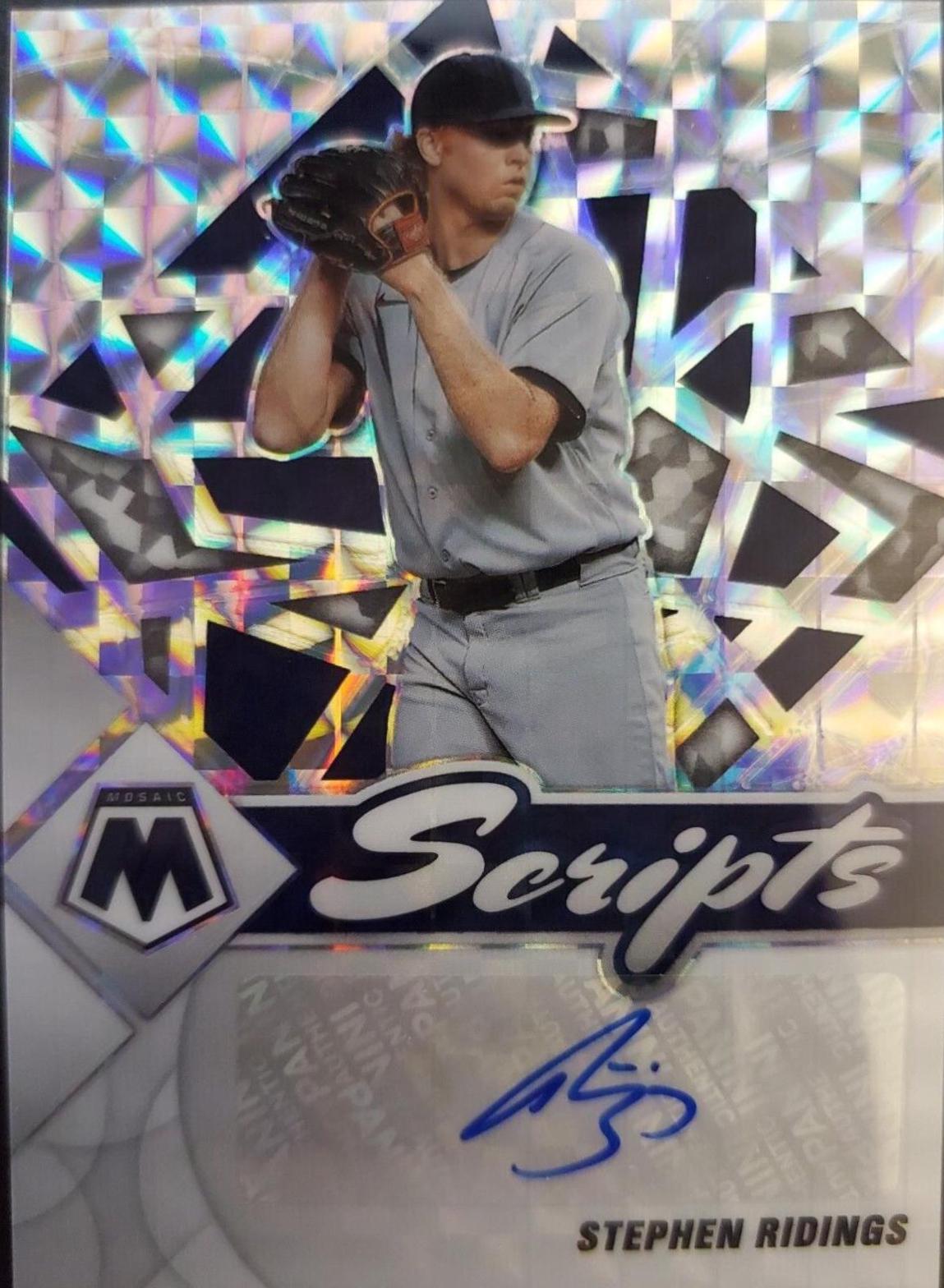 Stephen Ridings #SC-STR Prices | 2022 Panini Mosaic Scripts Autographs ...