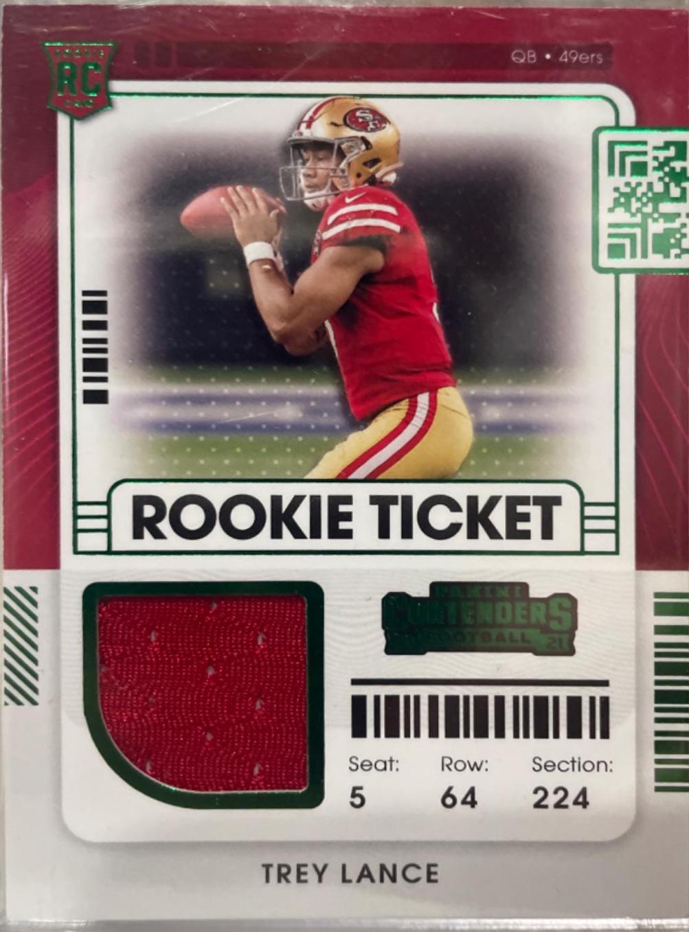 Trey Lance [Jersey Relic Green] #RTS-TLA Prices [Rookie] | 2021 Panini ...