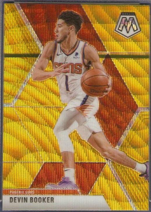 Devin Booker [Gold Wave] #128 Prices | 2019 Panini Mosaic | Basketball ...