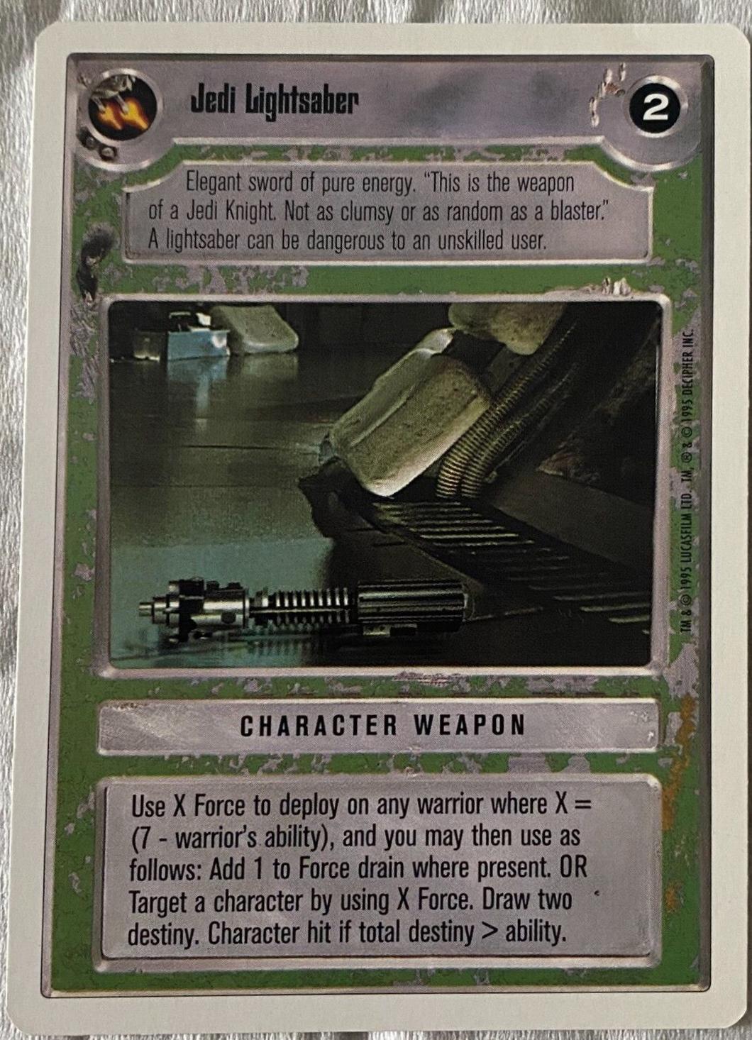 Jedi Lightsaber Prices | Star Wars CCG Premiere | Star Wars Cards