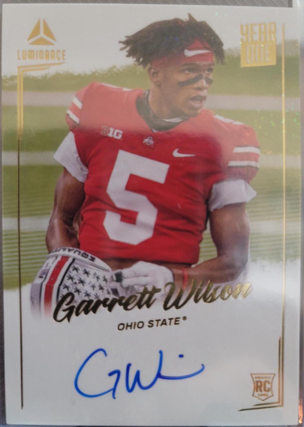 Garrett Wilson #YSV-GWI Prices | 2022 Panini Luminance Year One ...