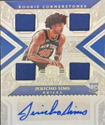 Jericho Sims #RCO-JSI Prices | 2021 Panini Chronicles Rookie ...
