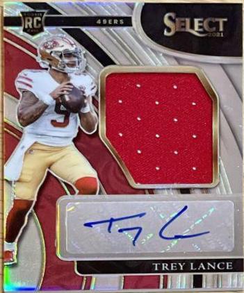 Trey Lance #JRS-TLA Prices | 2021 Panini Select Jumbo Rookie Signature ...
