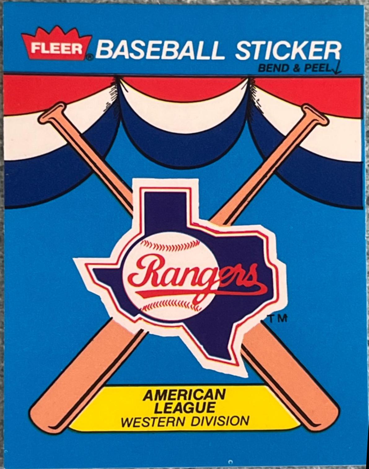 Texas Rangers Prices | 1989 Fleer Baseball Stickers | Baseball Cards