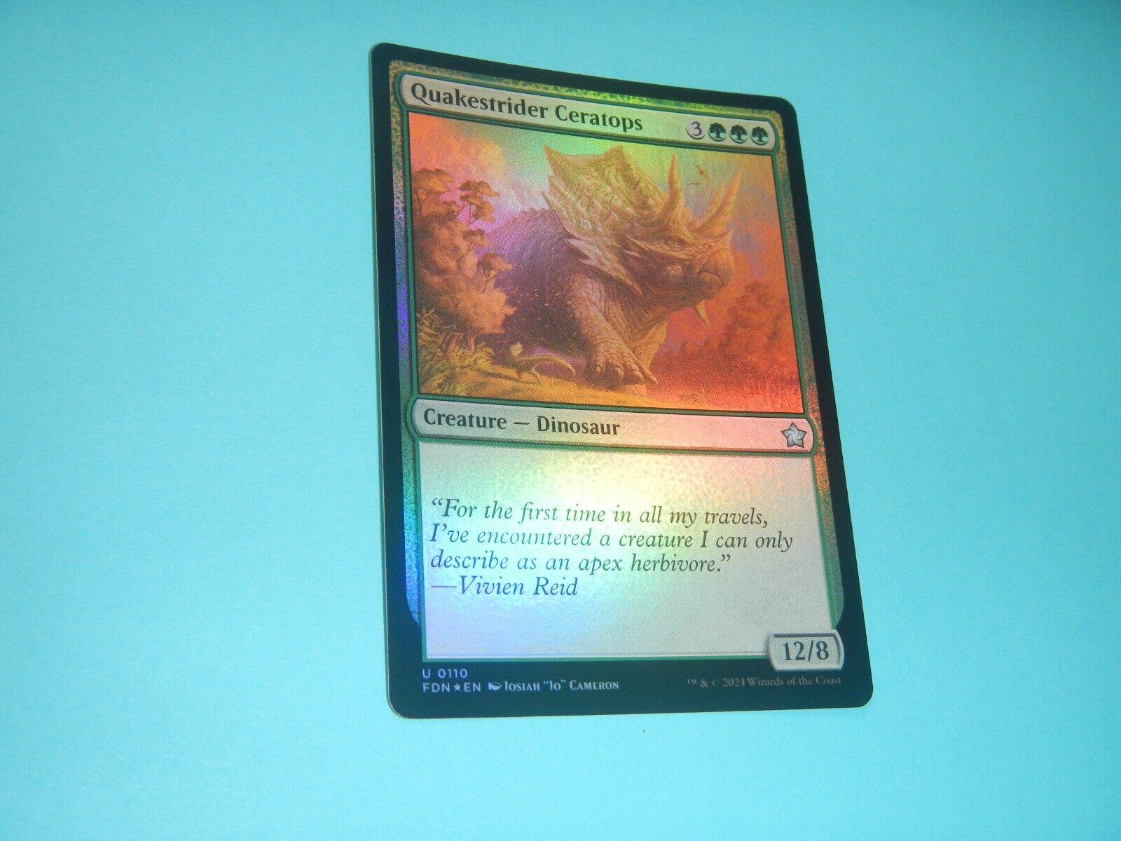 Quakestrider Ceratops [Foil] #110 Precios | Magic Foundations ...