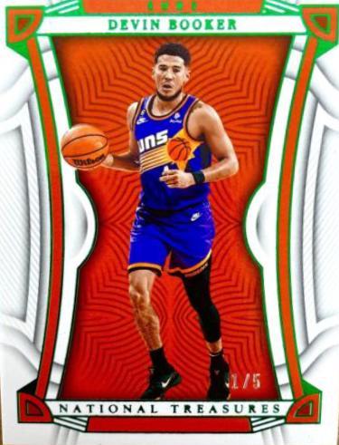 Devin Booker [Emerald] #10 Prices | 2022 Panini National Treasures ...