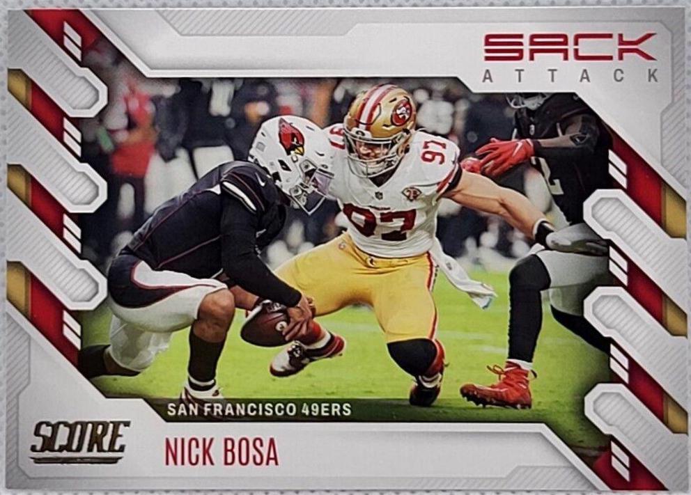 Nick Bosa #SA-NB Prices | 2022 Panini Score Sack Attack | Football Cards