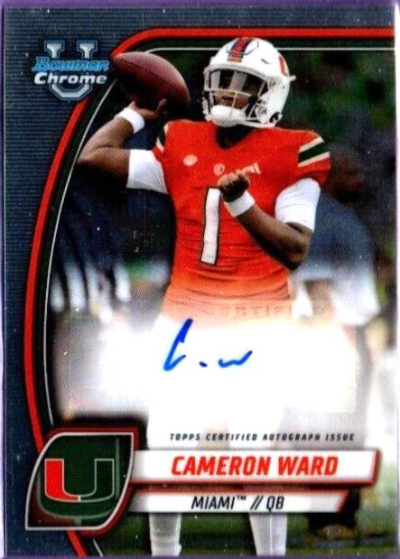 Cameron Ward #PA-CWA Prices | 2024 Bowman Chrome University Prospect ...