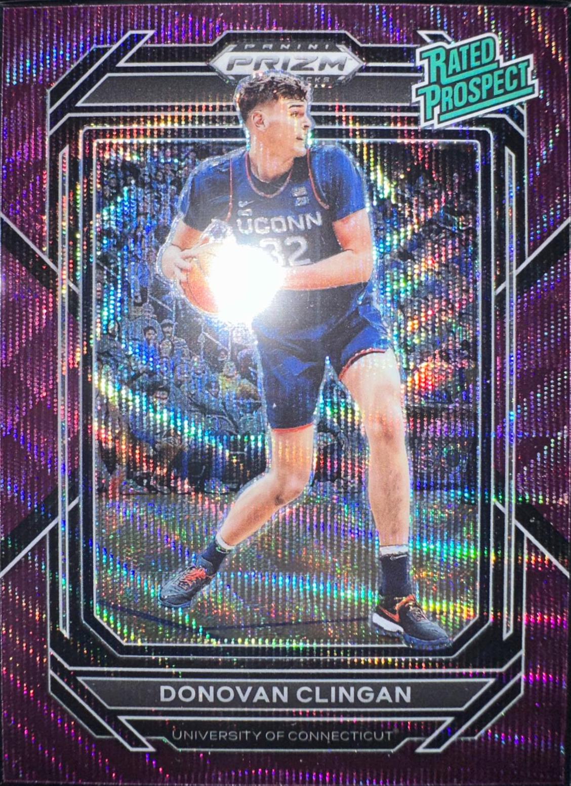 Donovan Clingan [Purple Wave] #8 Prices [Rookie] | 2023 Panini Prizm ...