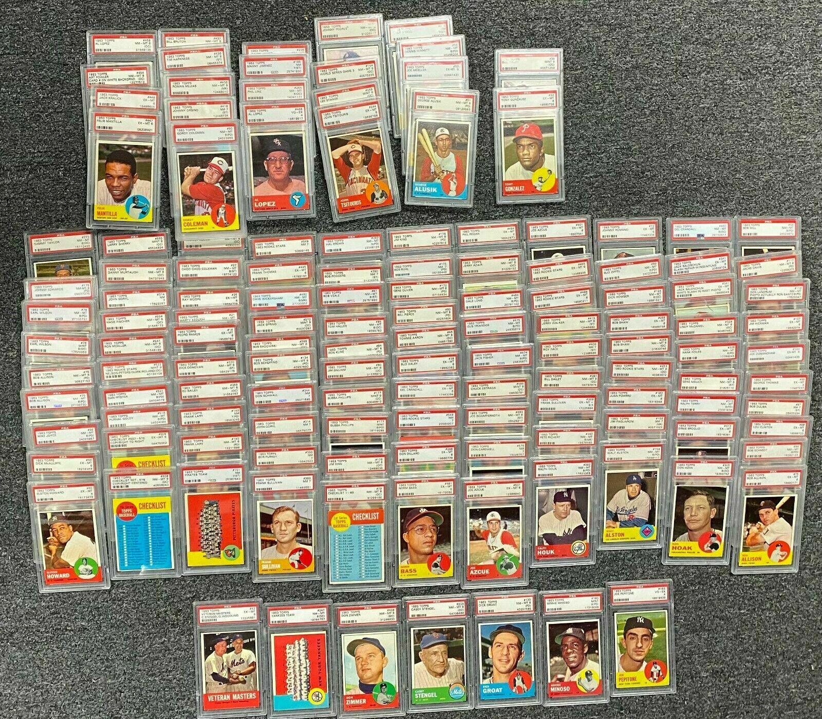 Complete Set Prices | 1963 Topps | Baseball Cards