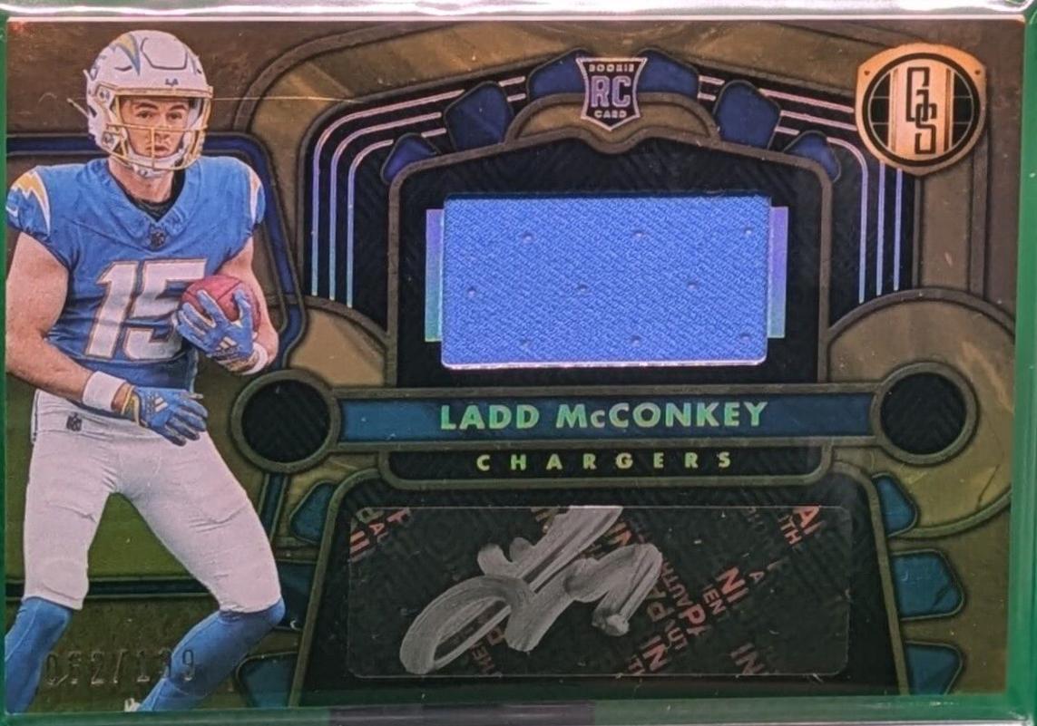Ladd McConkey [Rookie Jersey Autograph] #210 Prices | 2024 Panini Gold ...