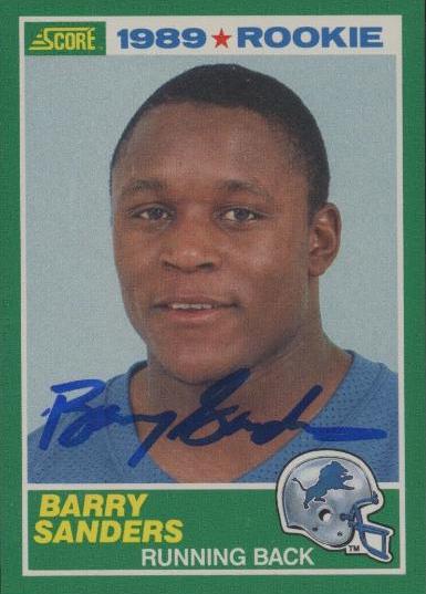Barry Sanders [Autograph] #257 Prices [Rookie] | 1989 Panini Score ...