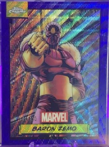 Baron Zemo [Blue Wave] #38 Prices | Marvel 2024 Topps Chrome | Marvel Cards