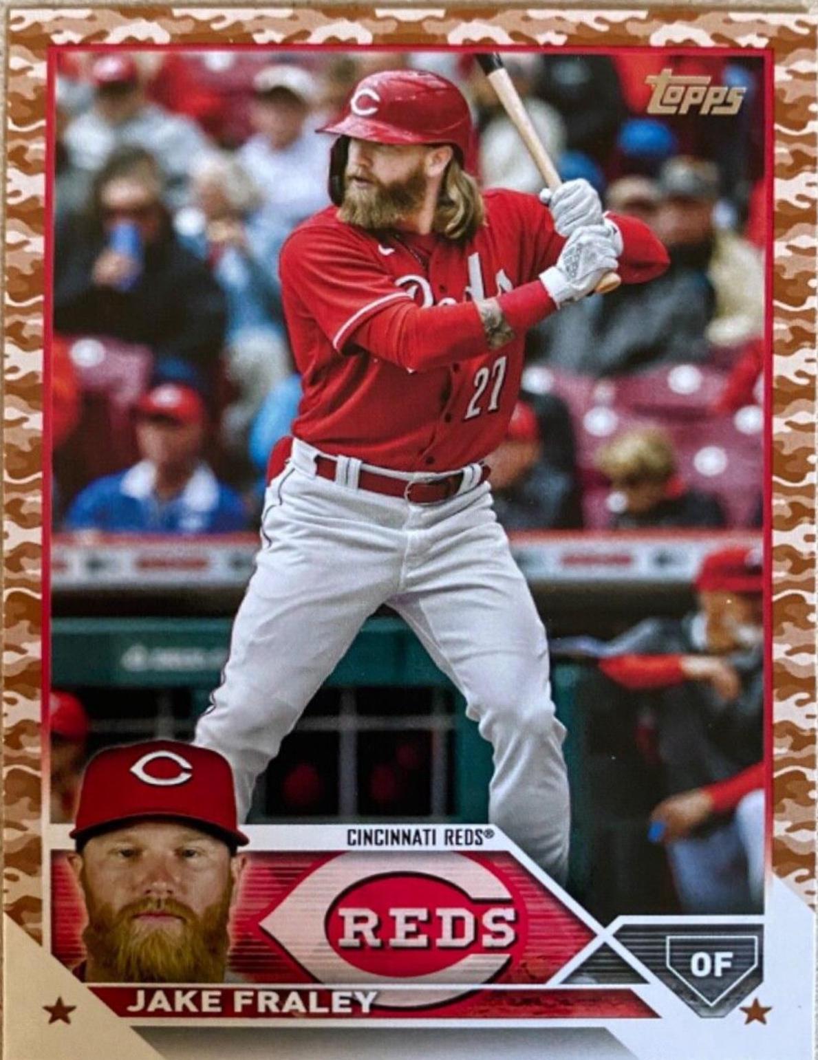 Jake Fraley [Memorial Day Camo] #657 Prices | 2023 Topps | Baseball Cards