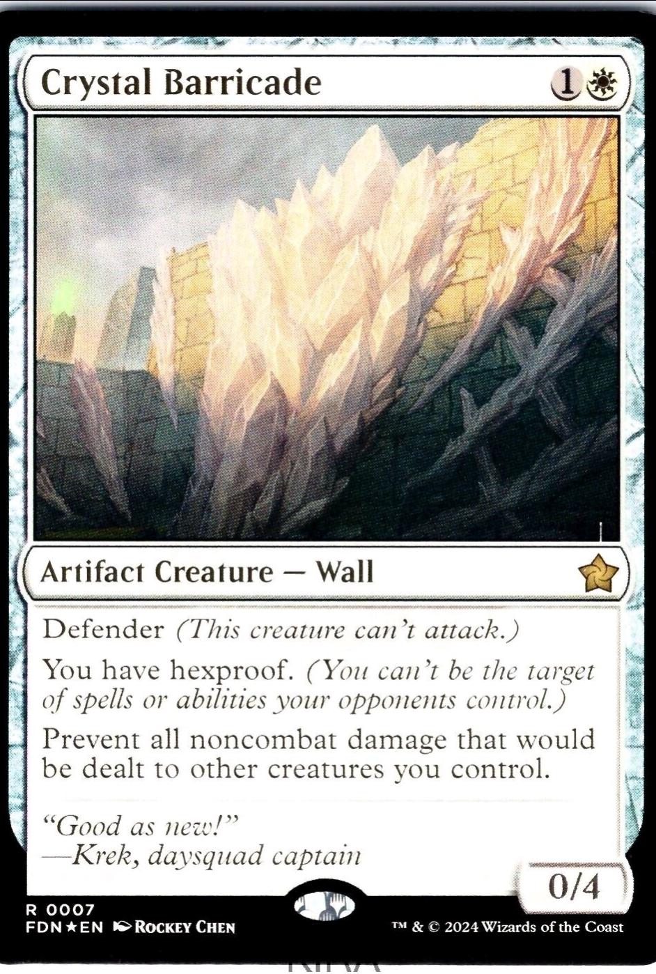 Crystal Barricade [Foil] #7 Prices | Magic Foundations | Magic Cards
