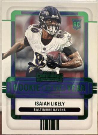 Isaiah Likely [Emerald] #ROY-ILI Prices | 2022 Panini Contenders Rookie ...
