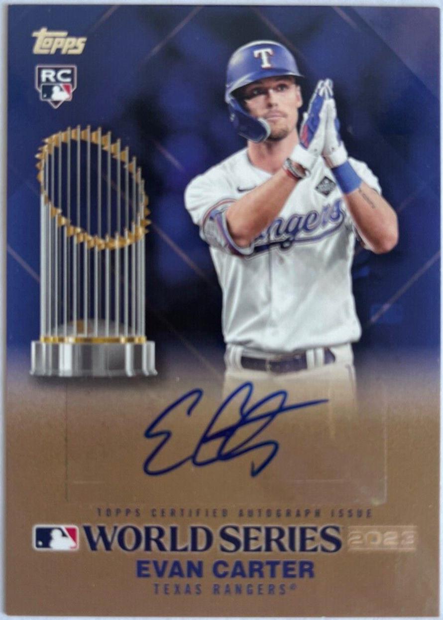 Evan Carter [Gold] #WSA-EC Prices | 2024 Topps World Series Champion ...