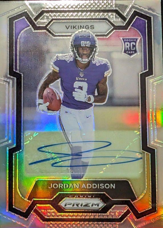 Jordan Addison [Autograph Silver] #368 Prices | 2023 Panini Prizm ...