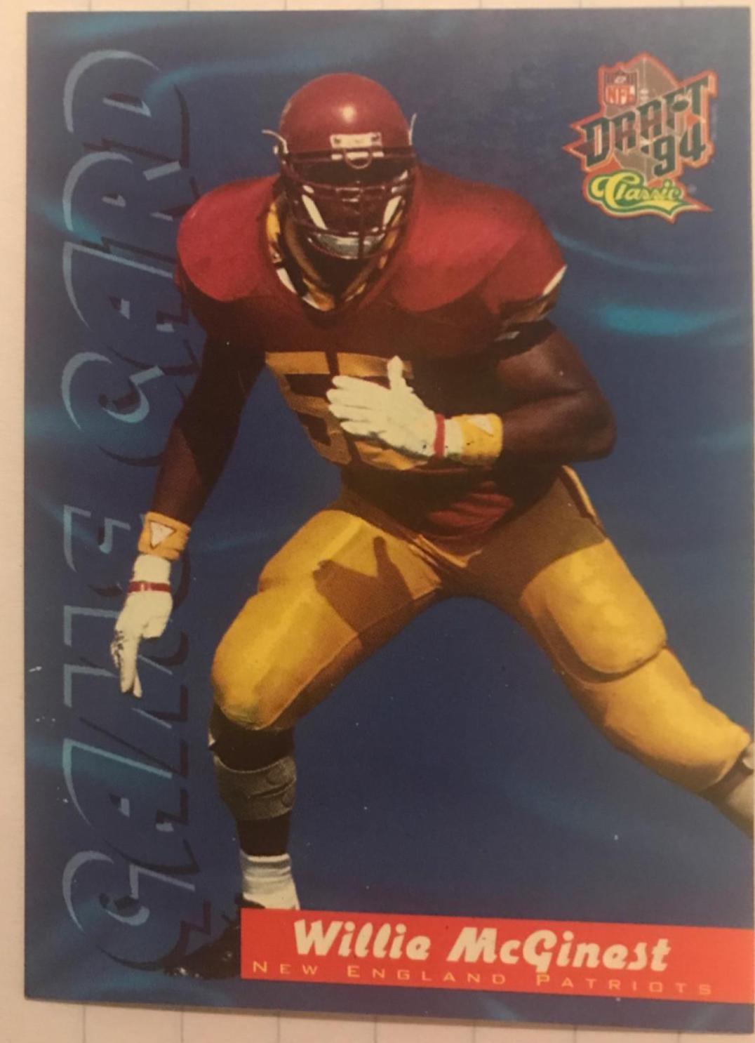 Willie McGinest #GC6 Prices | 1994 Classic Game Cards | Football Cards