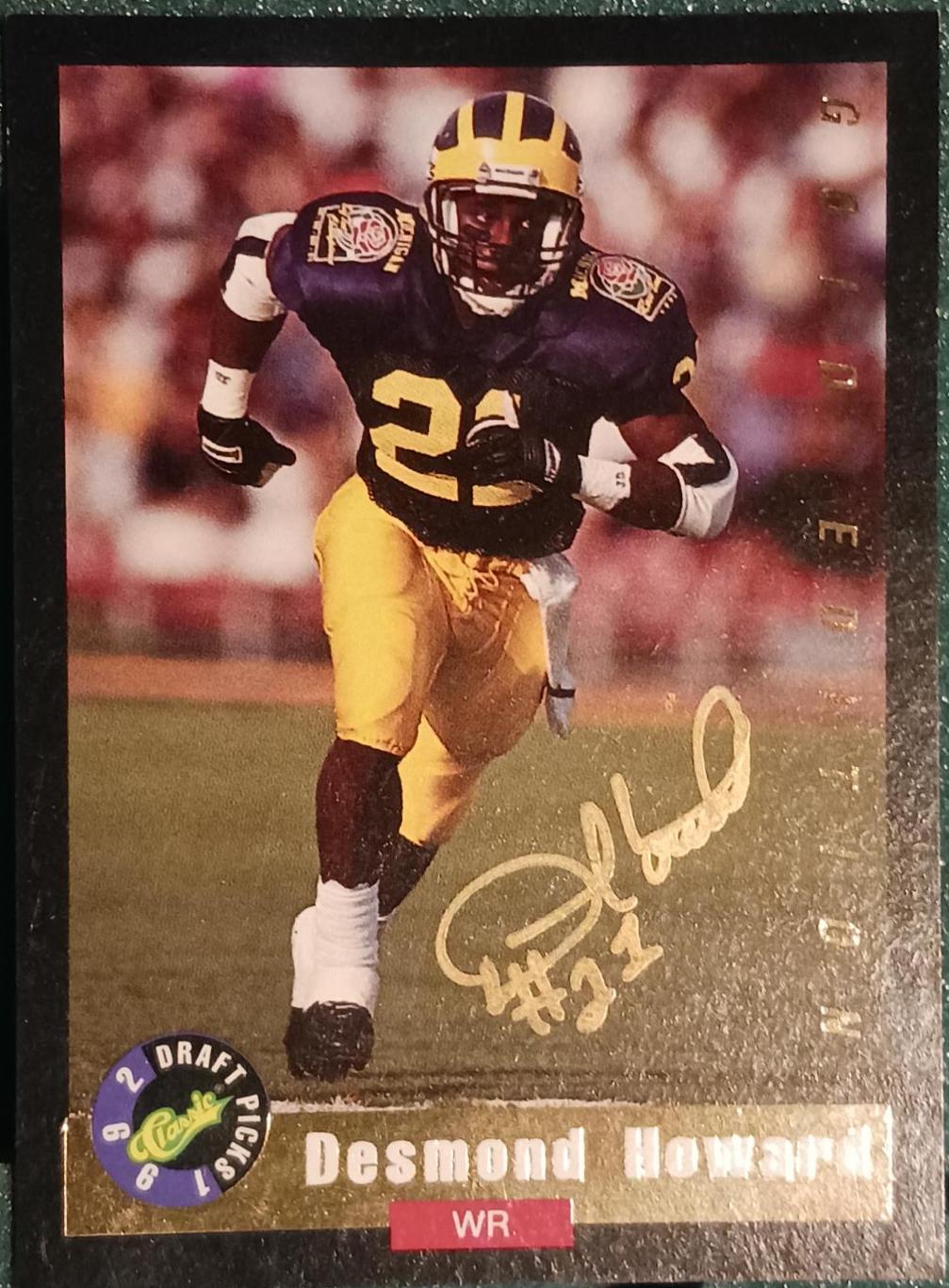 Desmond Howard -Gold Set Autographed #1 Prices [Rookie] | 1992 Classic ...