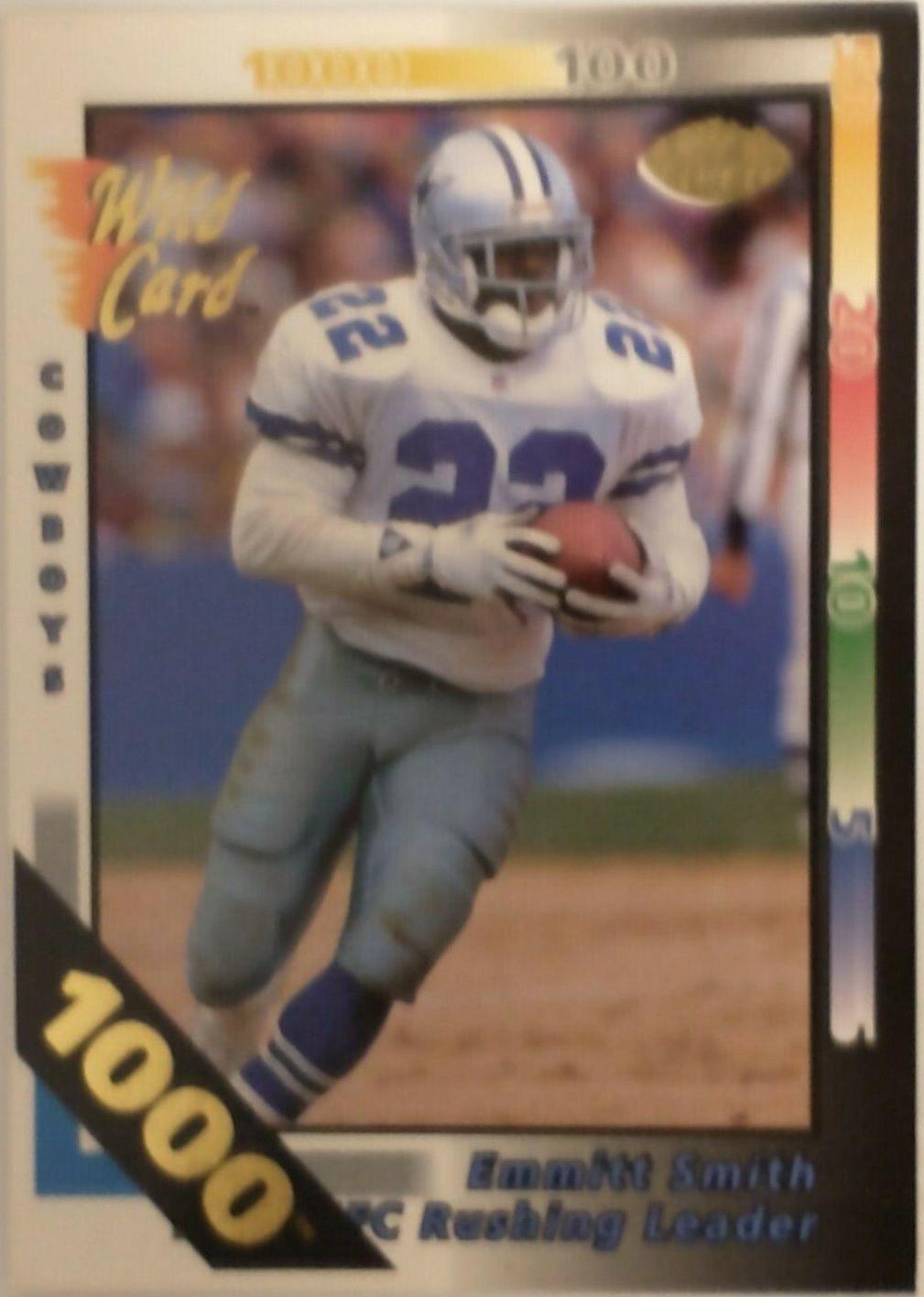 Emmitt Smith [1000 Stripe] #245 Prices | 1992 Wild Card | Football Cards