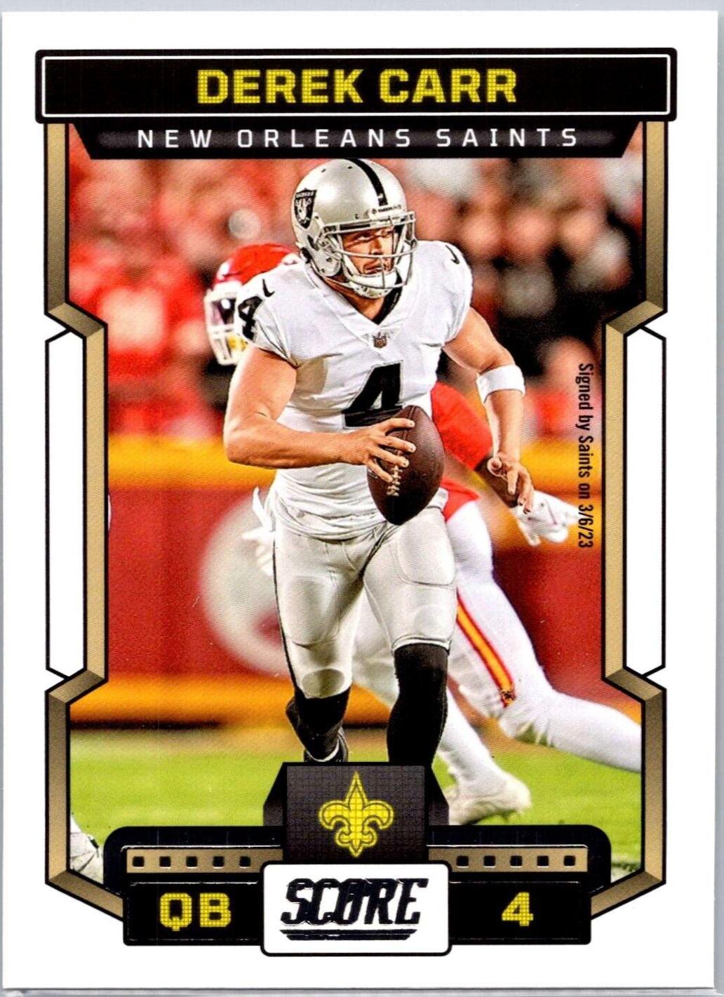Derek Carr #137 Prices | 2023 Panini Score | Football Cards