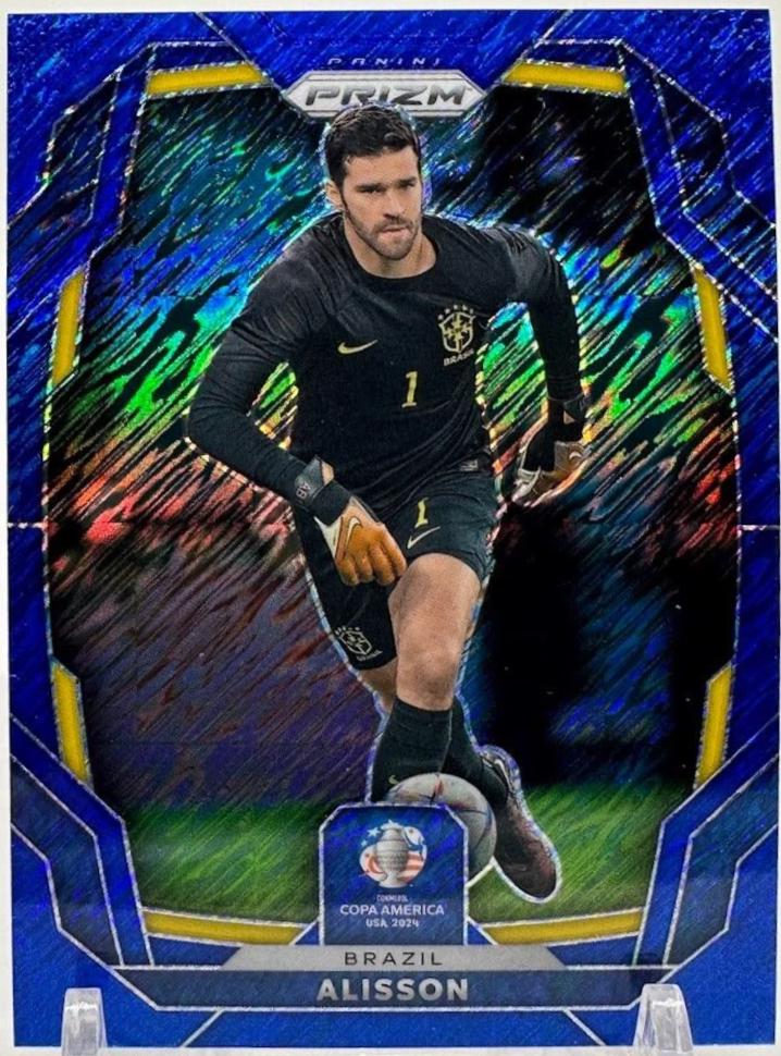 Alisson Becker [Blue Shimmer] #25 Prices | 2024 Panini Prizm Copa ...